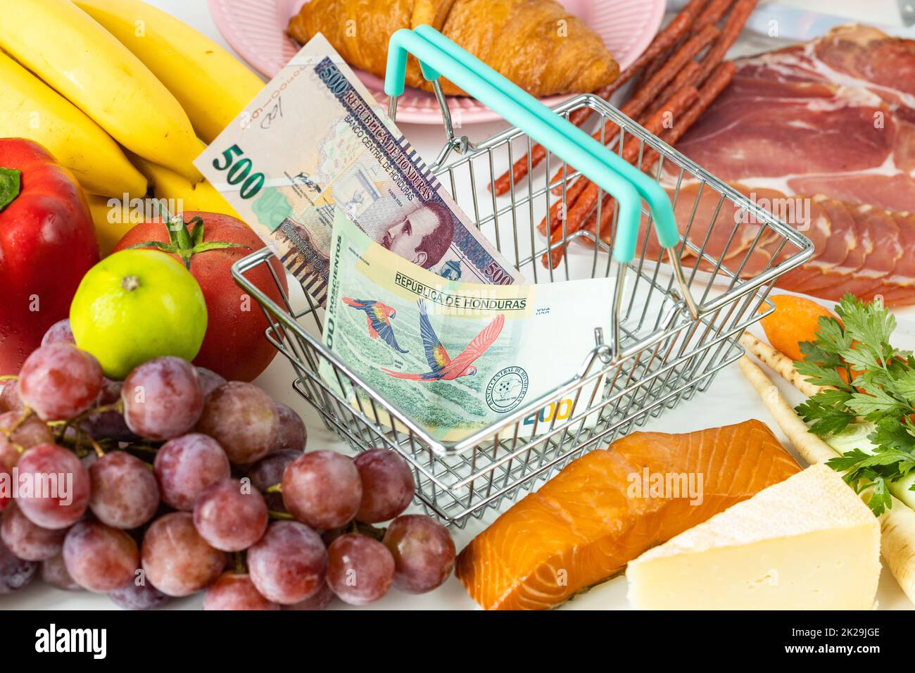 food price increase in Honduras, Rising inflation concept, fruits ...