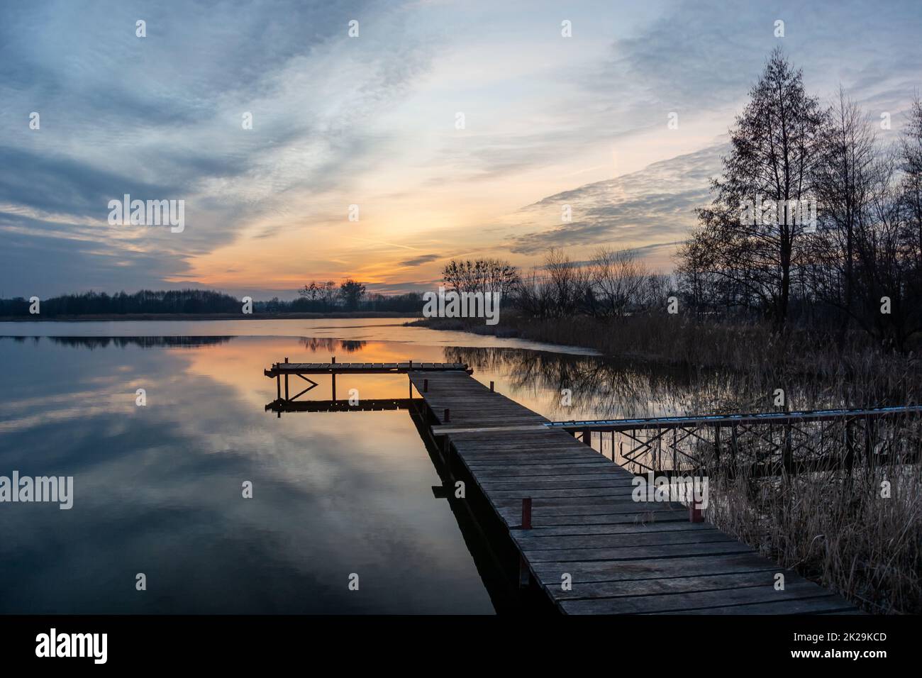 Beautiful pier at sunset hi-res stock photography and images - Alamy