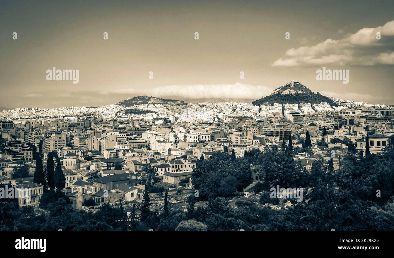 Likavittou Lykabettus and Holy Church of Saint Isidore Athens Greece ...
