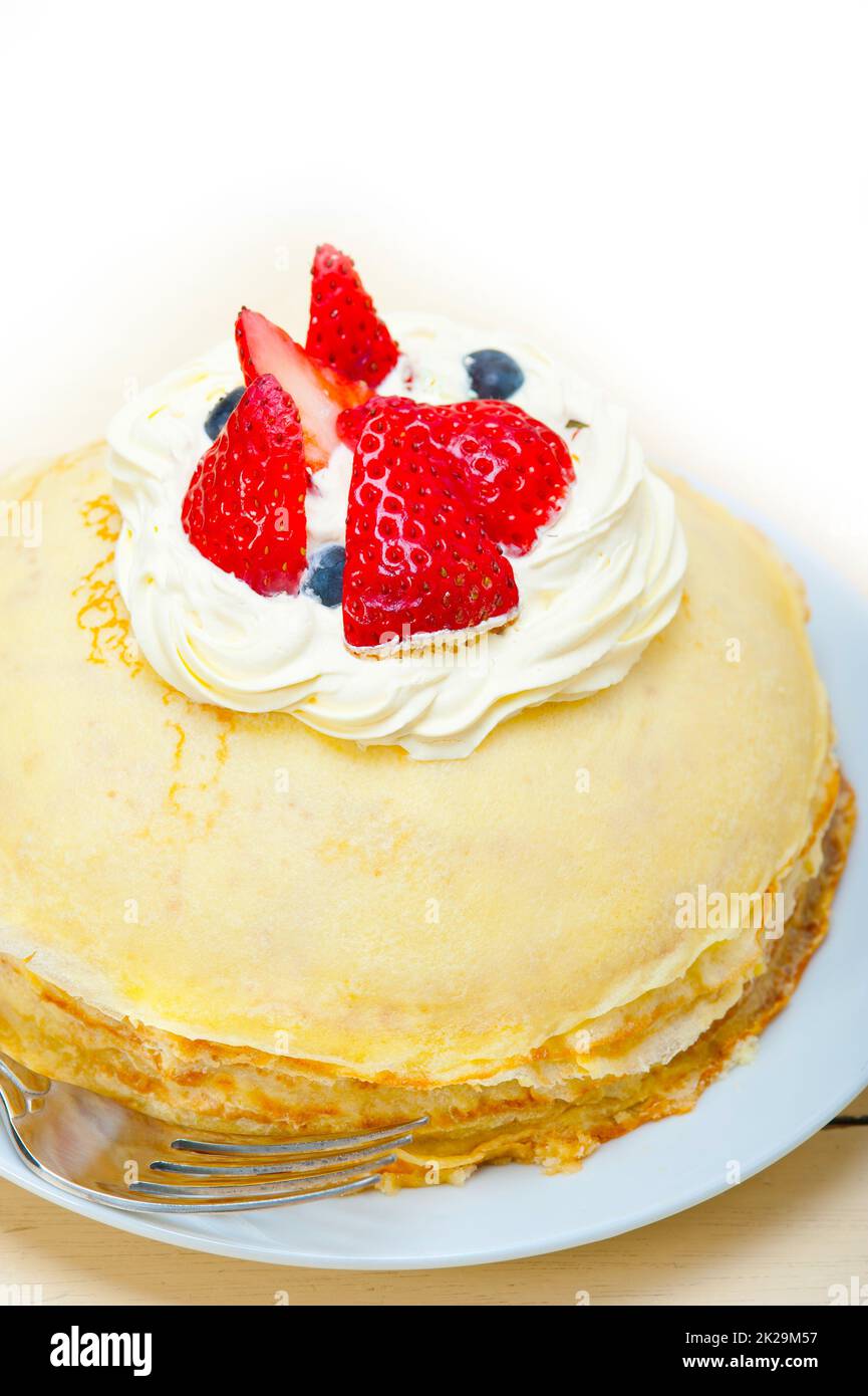 crepe pancake cake Stock Photo - Alamy
