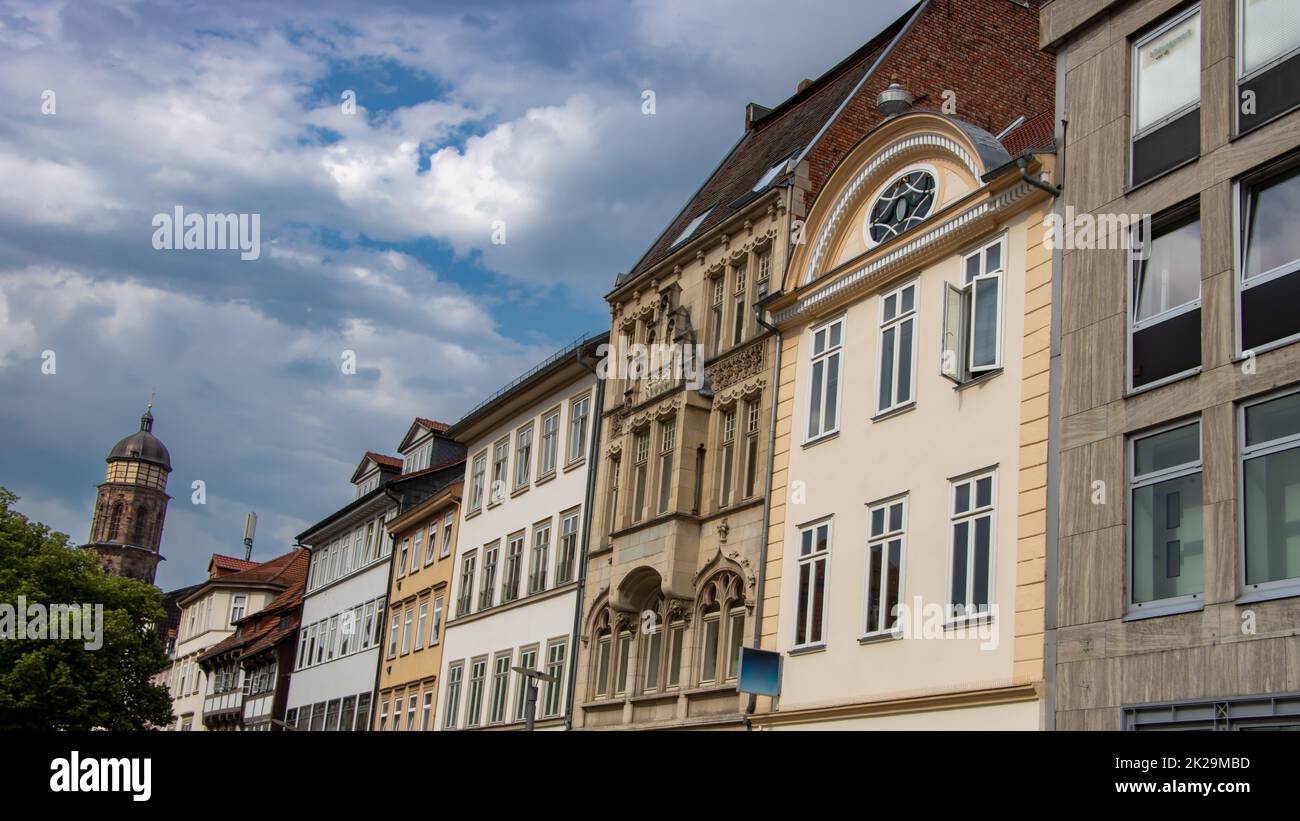 Buildings of the historic old town of Goettingen in Lower Saxony ...