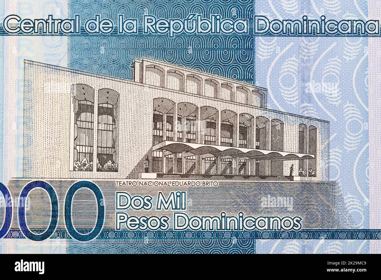 Eduardo Brito National Theater from Dominican Republic money Stock ...