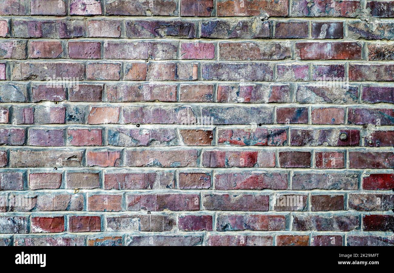 Old brick wall. Texture of old weathered brick wall panoramic ...
