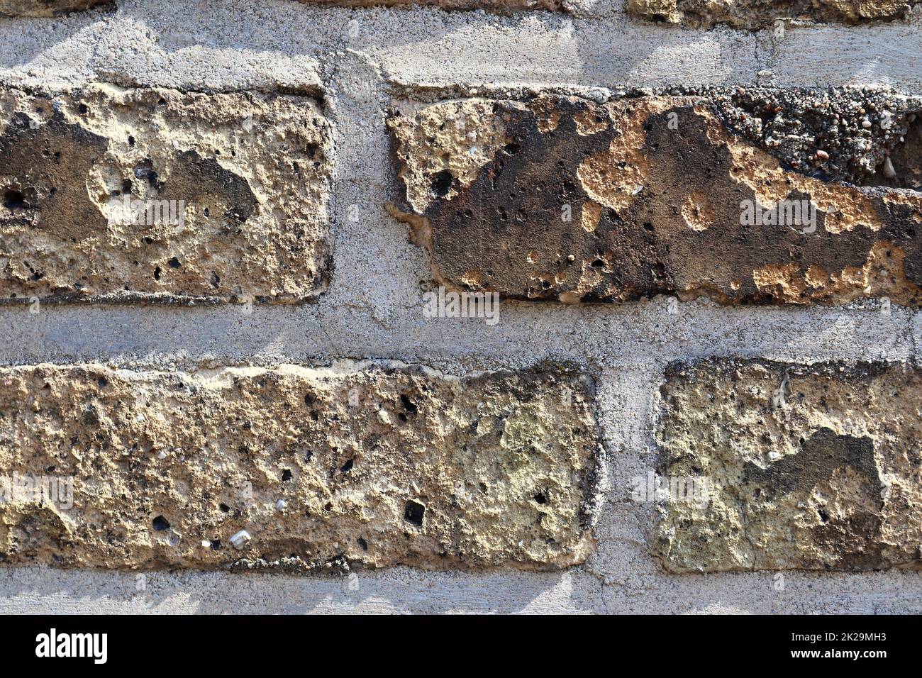 Old brick wall. Texture of old weathered brick wall panoramic ...