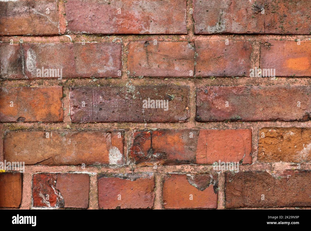 Old brick wall. Texture of old weathered brick wall panoramic ...