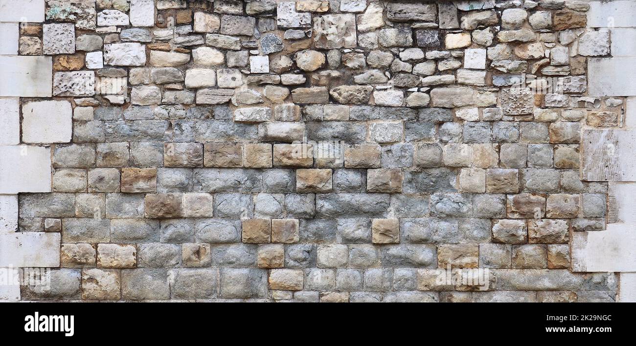Old brick wall. Texture of old weathered brick wall panoramic ...