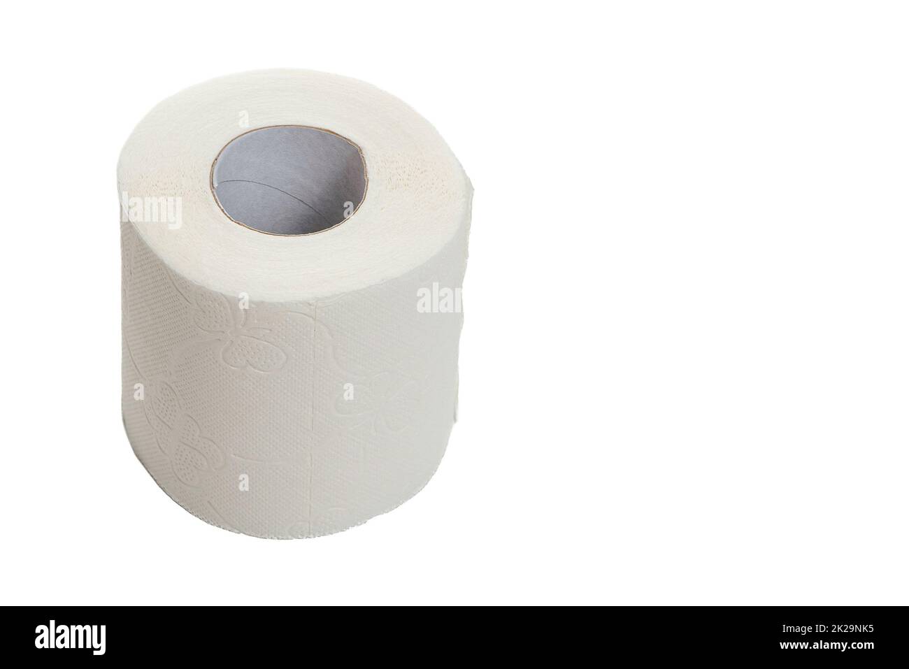 toilet paper roll on isolated white background, copy space Stock Photo ...