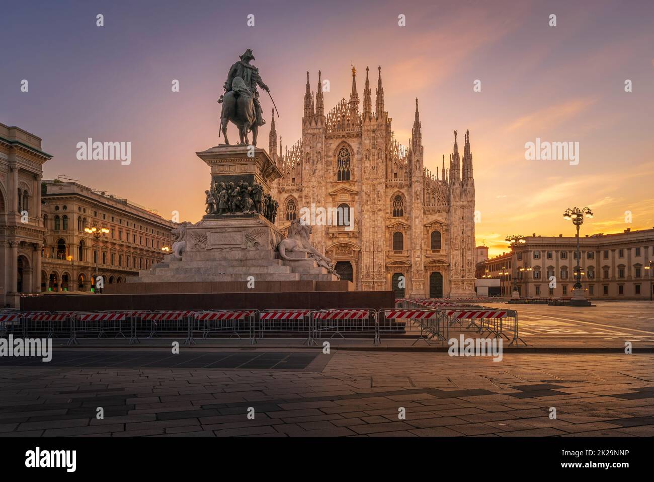 Duomo square at wonderful sunrise Stock Photo - Alamy