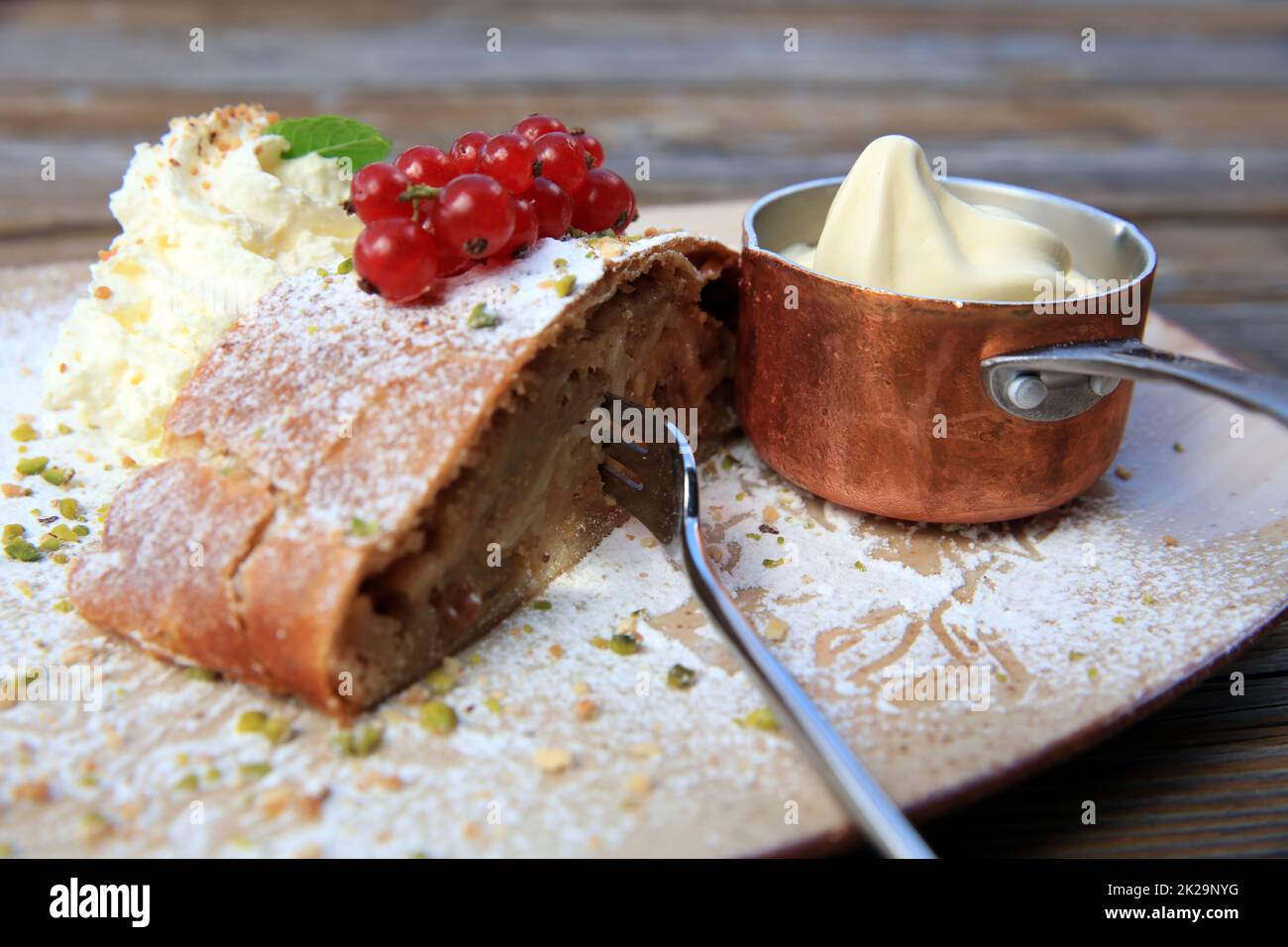 Apple Strudel, Specialty in Germany, Austria and Northern Italy Stock ...