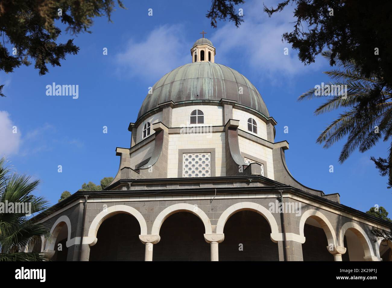 Roman Catholic Chapel at Mount of Beatitudes. Israel Stock Photo - Alamy