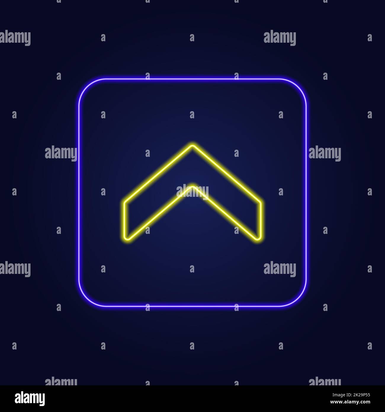 Beautiful stylish colorful neon up arrow icon - Vector Stock Photo - Alamy