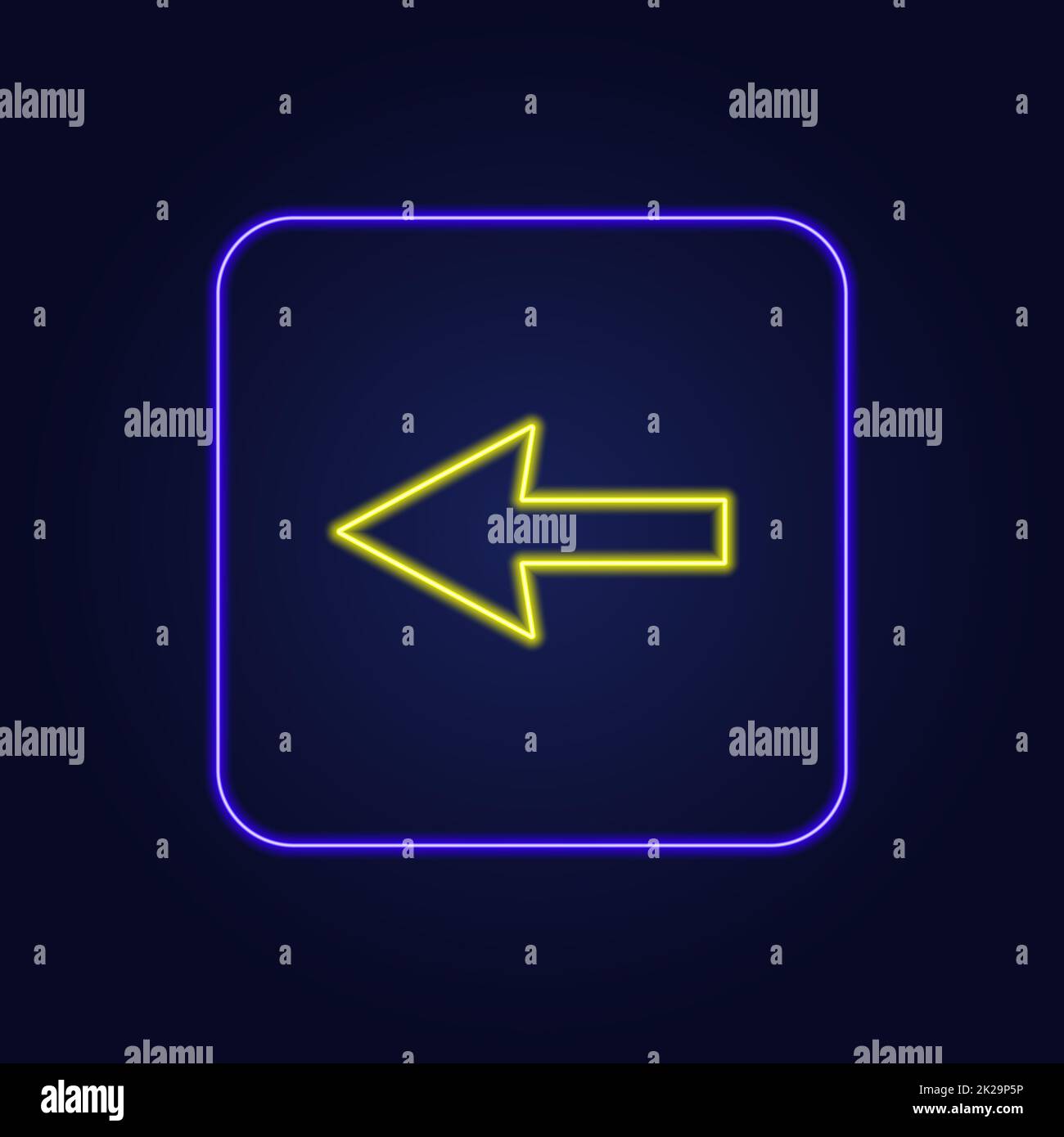 Beautiful stylish colorful neon left arrow icon - Vector Stock Photo ...
