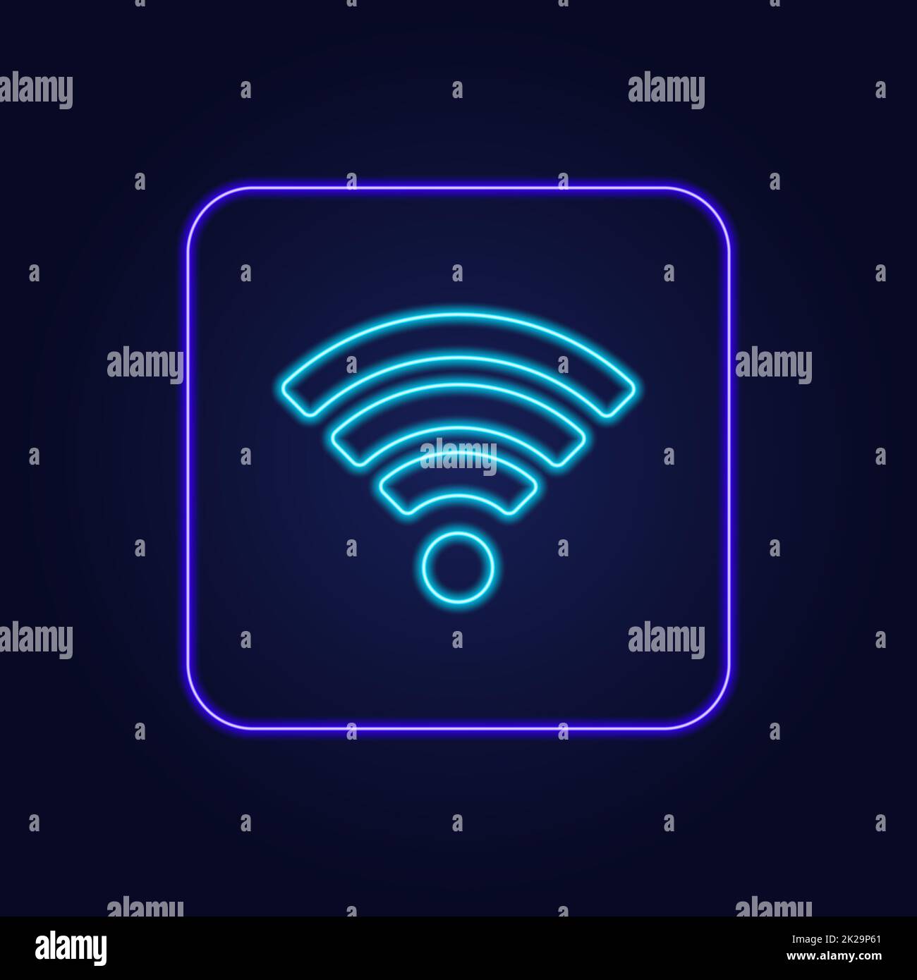 Beautiful stylish colorful neon wi-fi icon - Vector Stock Photo - Alamy