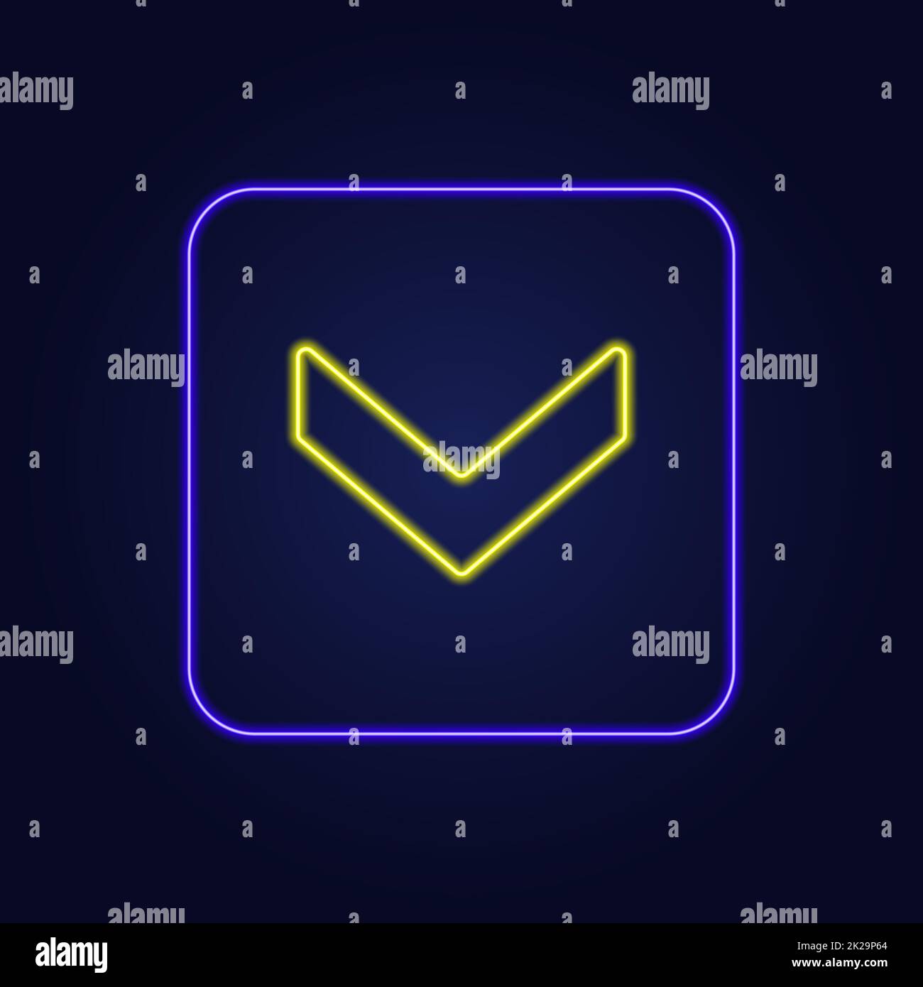 Neon arrow down hi-res stock photography and images - Alamy