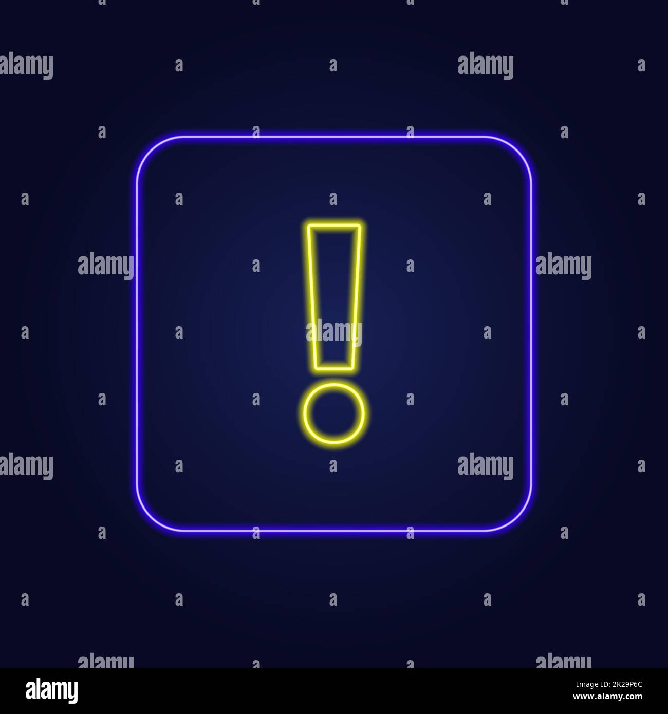 Beautiful stylish colorful neon exclamation mark icon - Vector Stock ...
