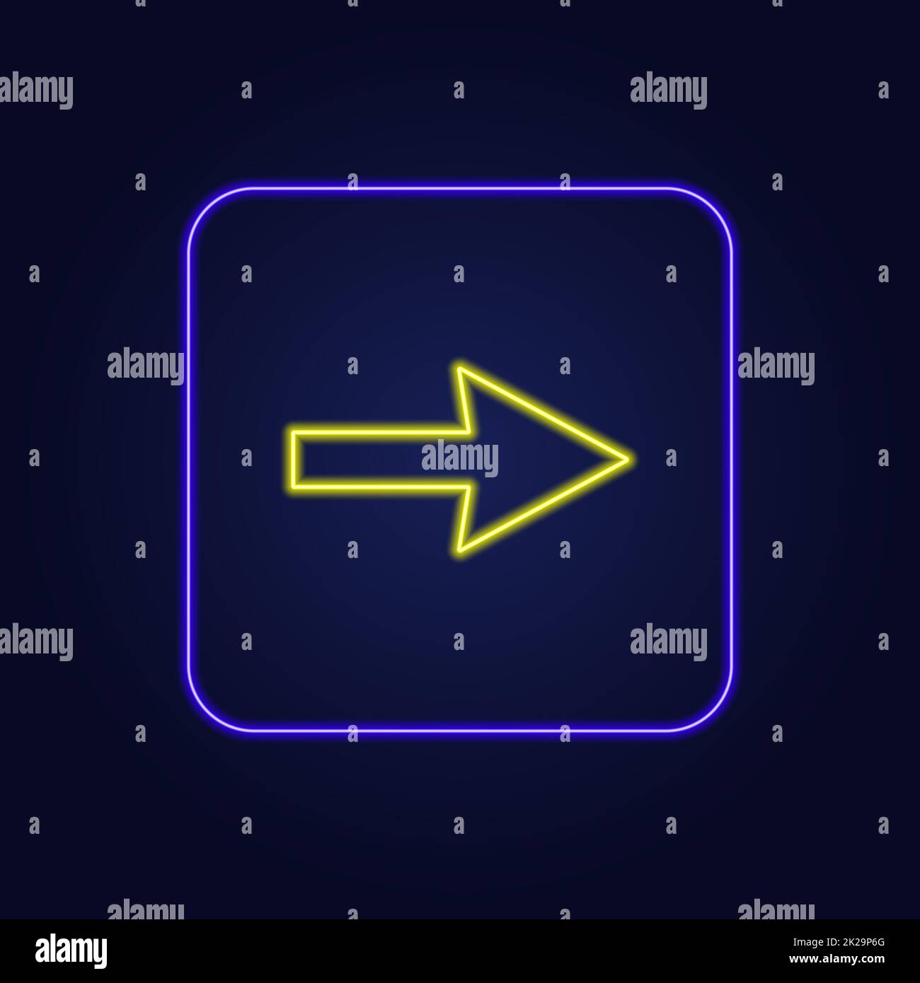 Beautiful stylish colorful neon right arrow icon - Vector Stock Photo ...