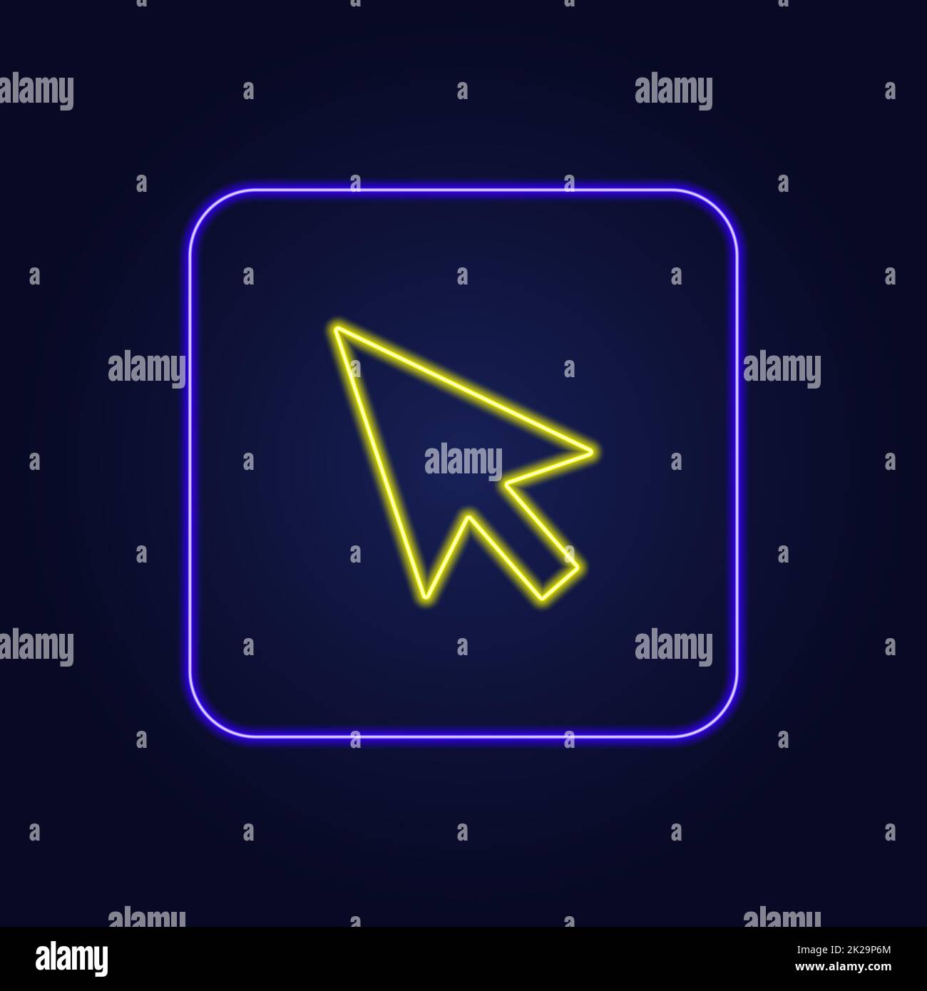 Beautiful stylish colorful neon icon sign cursor - Vector Stock Photo ...