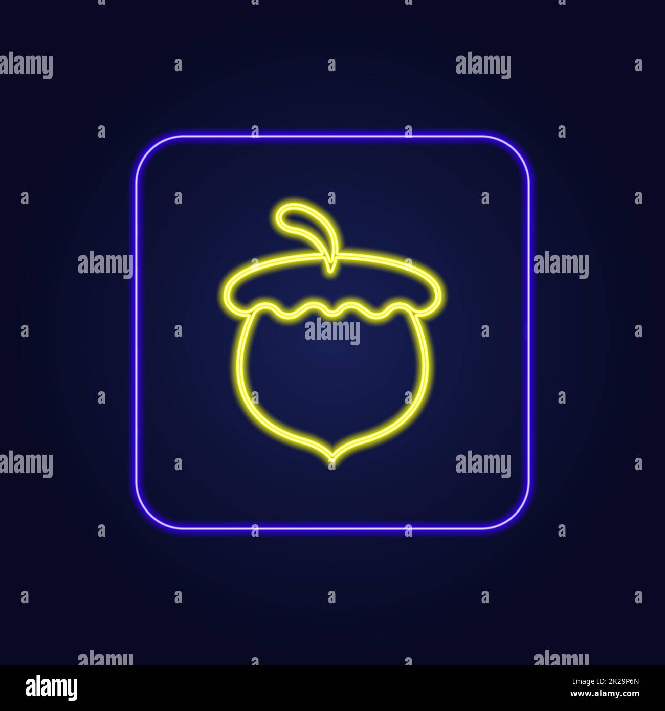 Beautiful stylish colorful neon icon sign acorn - Vector Stock Photo ... Beautiful stylish colorful neon icon sign acorn - Vector Stock Photo ...