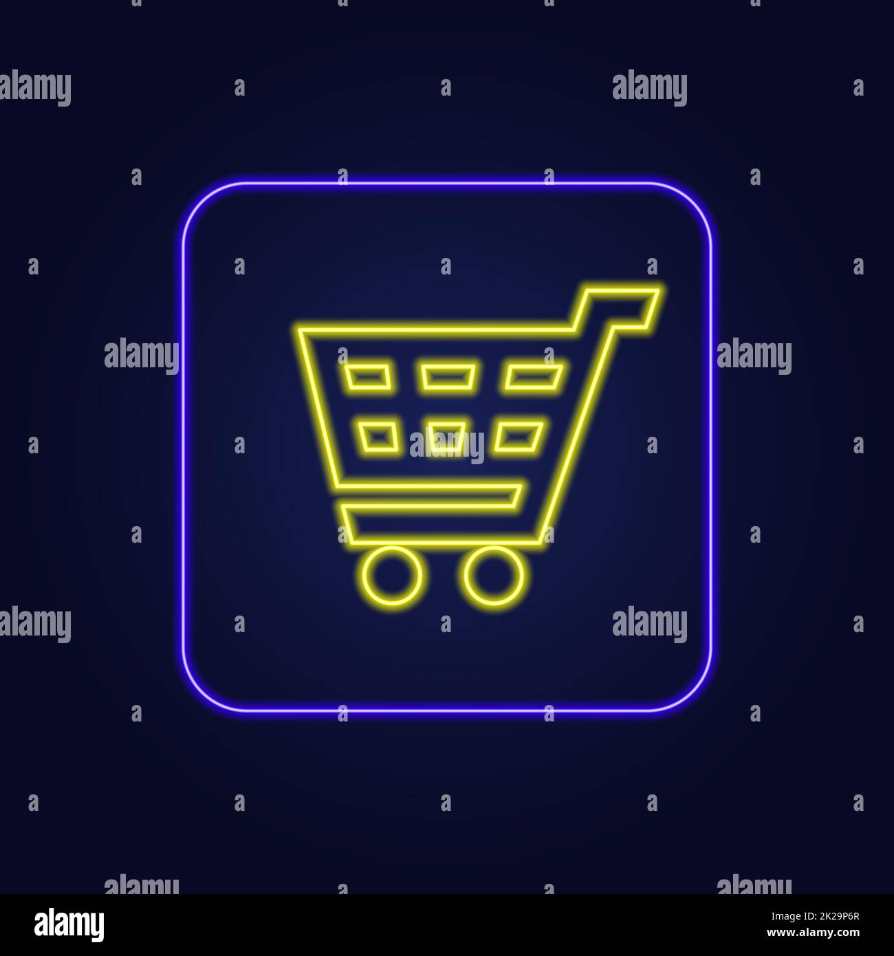 Beautiful stylish colorful neon shopping cart web icon - Vector Stock ...