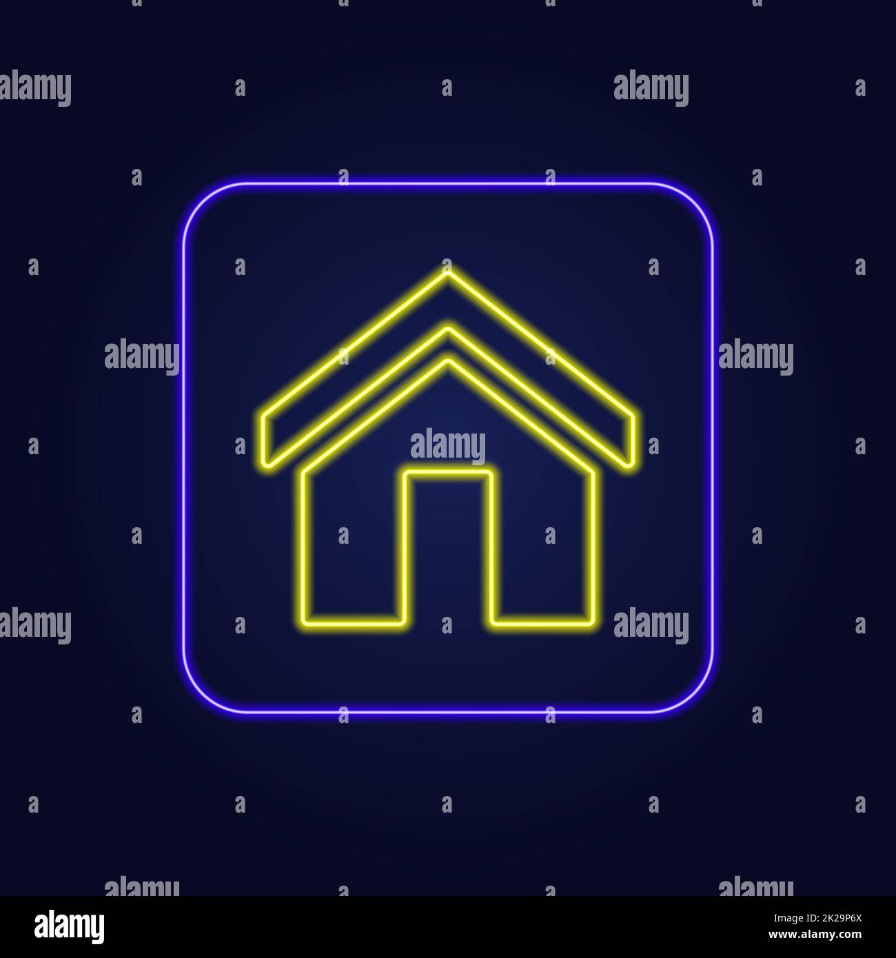 Beautiful stylish colorful neon house icon - Vector Stock Photo - Alamy