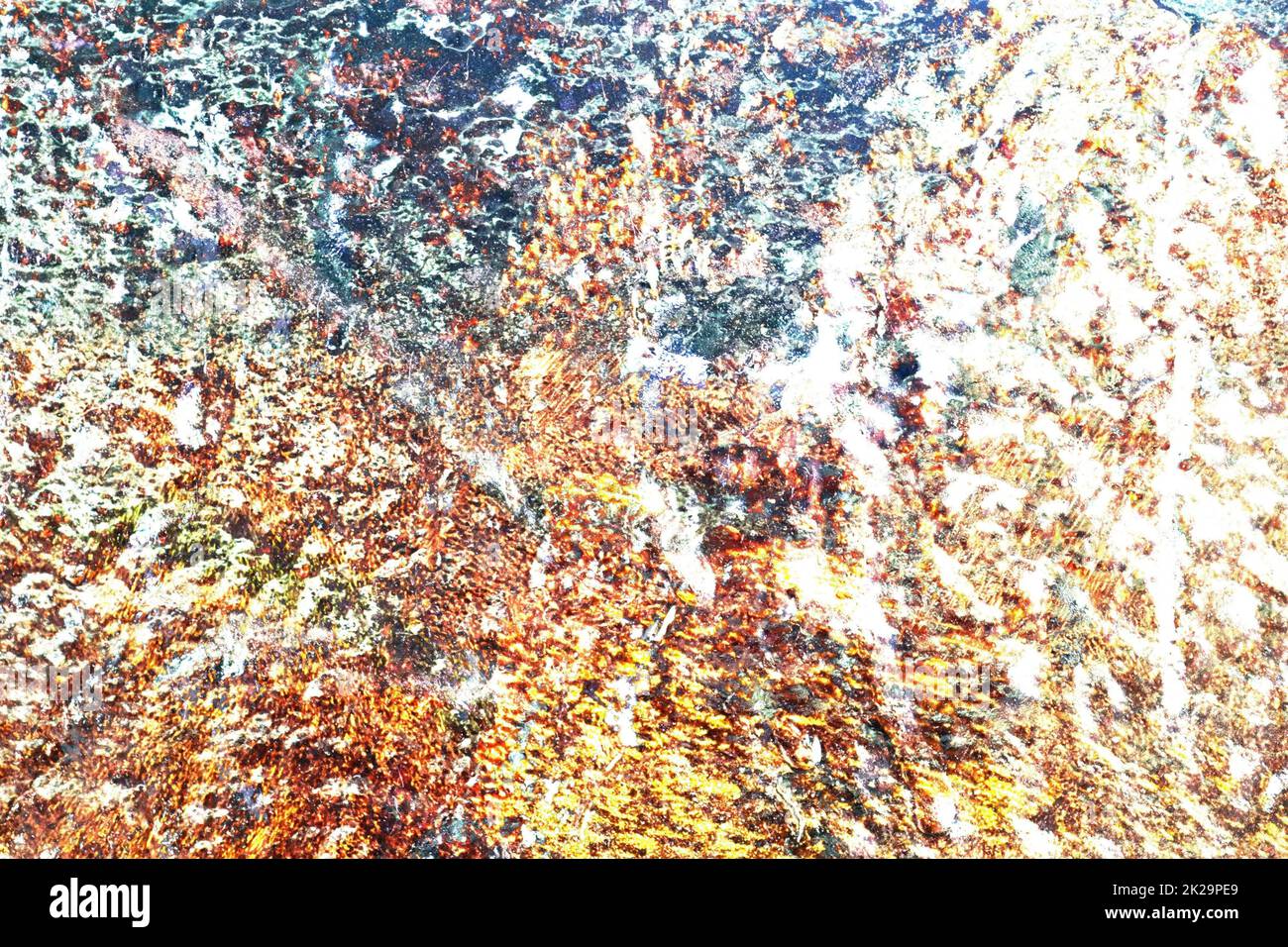 Texture of colorful graffiti paint on conrete and brick walls in red ...