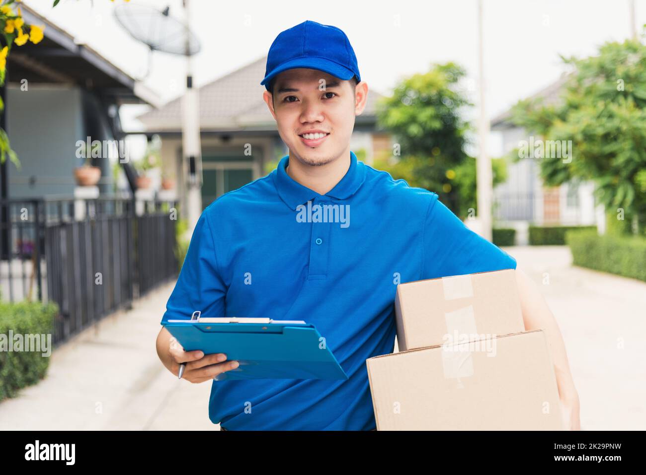 Asian postman hi-res stock photography and images - Alamy