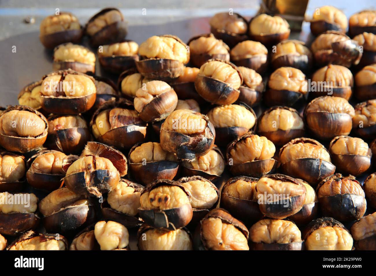 Fried Chestnuts in Istanbul. Turkey Stock Photo - Alamy