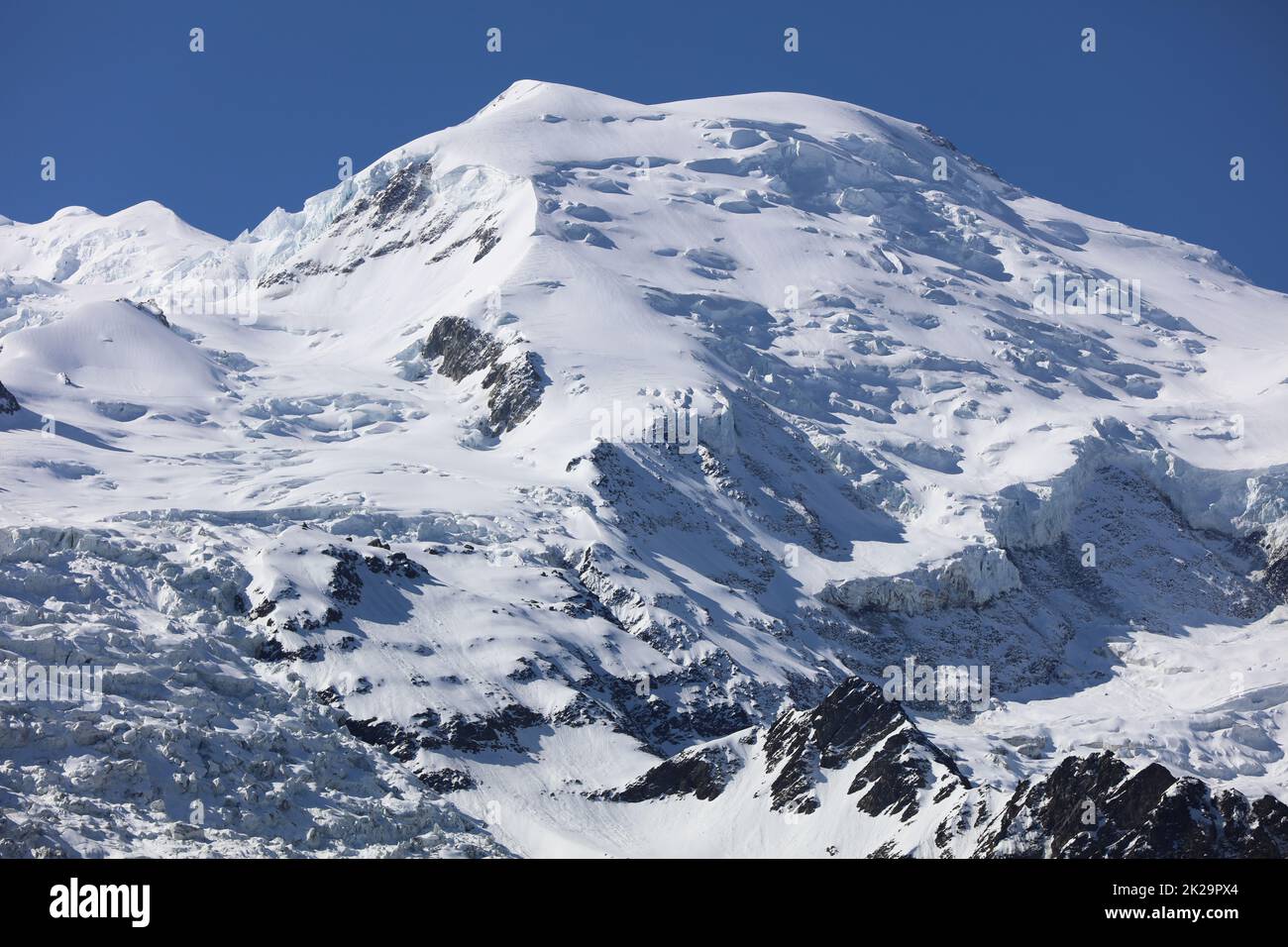 Mont Blanc Summit from Aiguille du Midi. Chamonix. France Stock Photo - Alamy