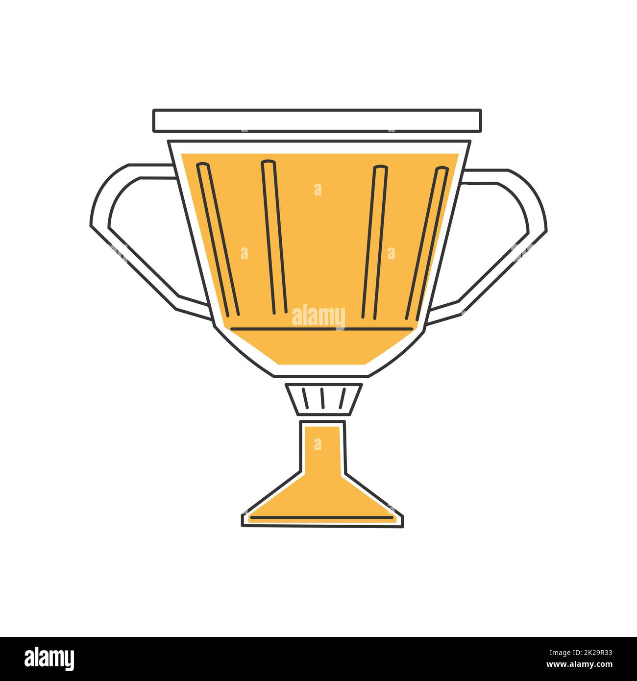 Stylish thin line sports cup icon isolated on white background - Vector ...