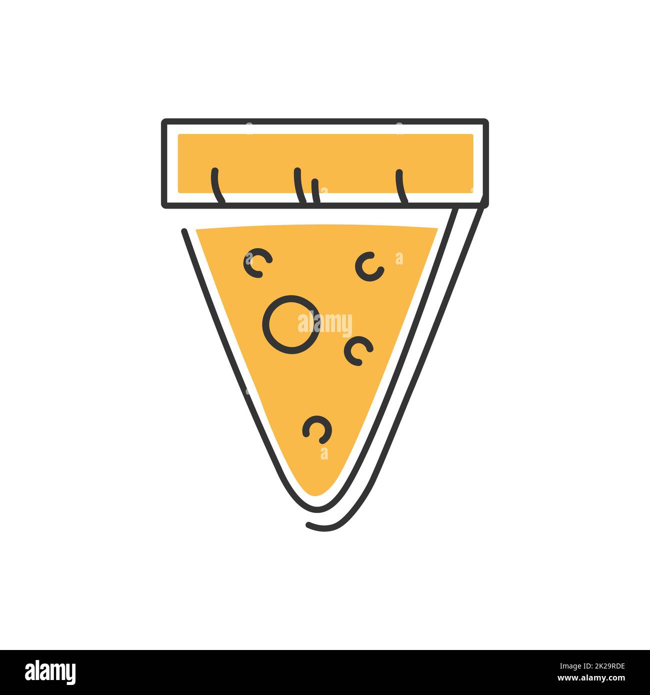 Stylish thin line pizza icon isolated on white background - Vector ...
