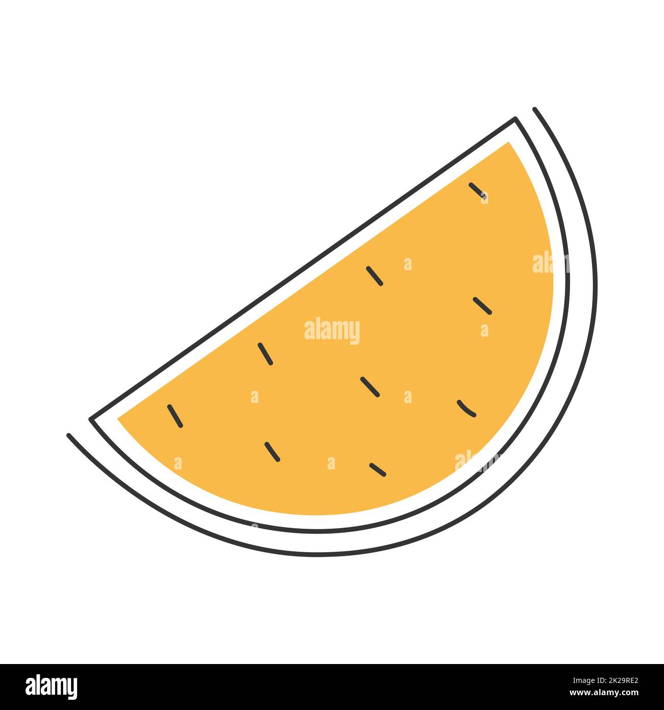Stylish thin line watermelon icon isolated on white background - Vector ...