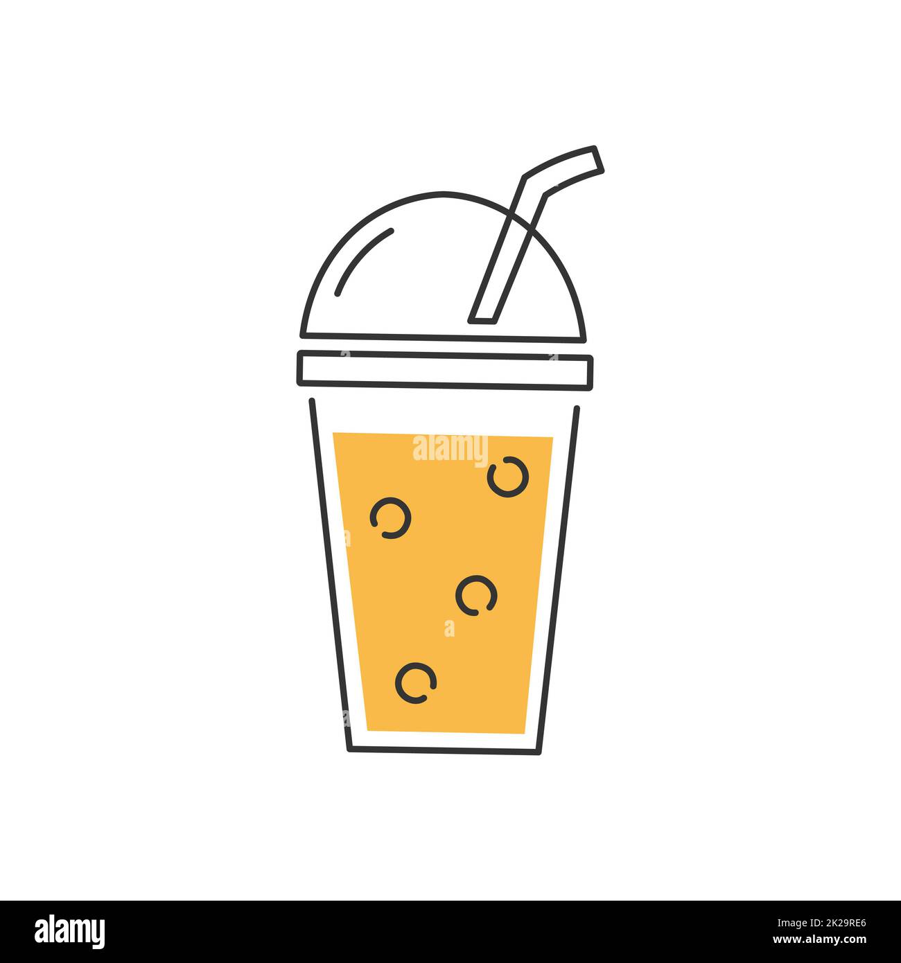 Stylish thin line cocktail icon isolated on white background - Vector ...