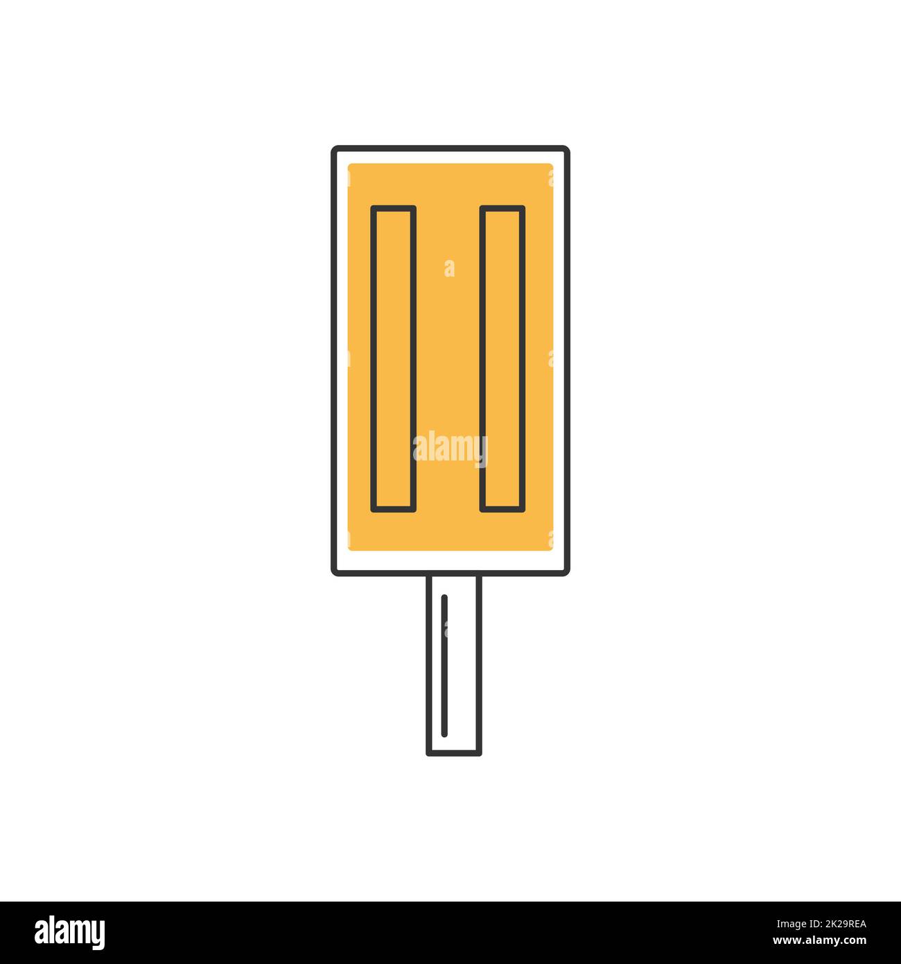 Stylish thin line ice cream icon isolated on white background - Vector ...