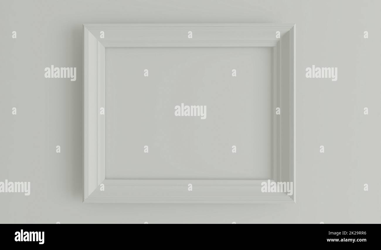Empty Horizontal photo frame portrait background 3D rendering Stock ...