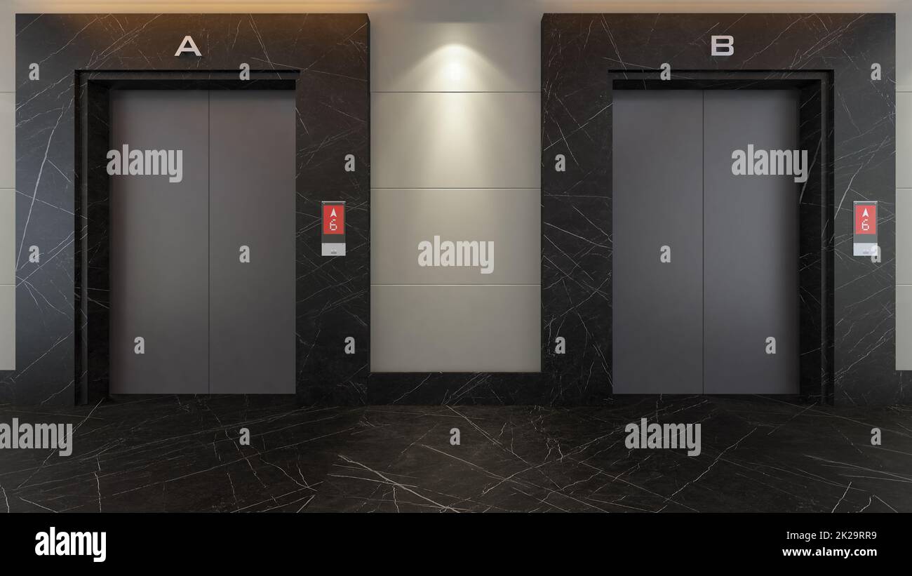 modern elevator design concept 3d rendering Stock Photo - Alamy
