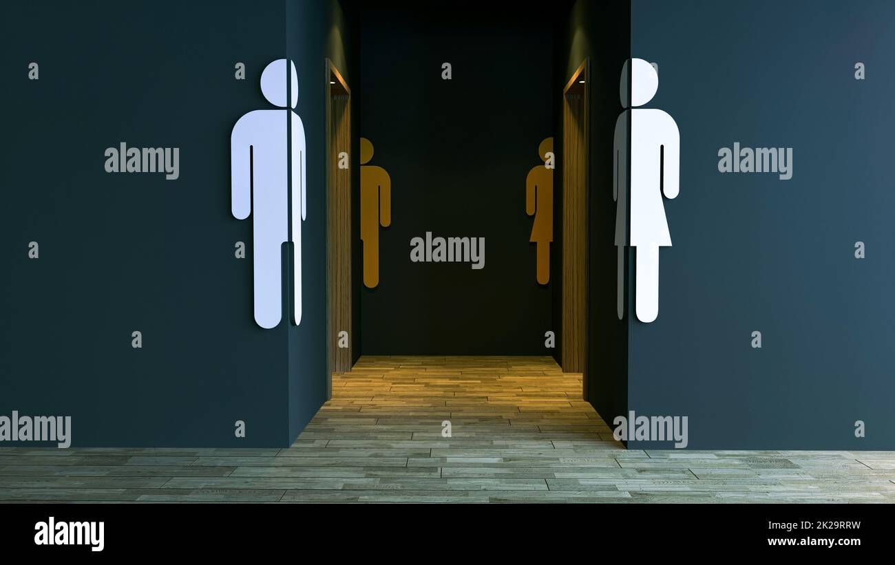 Modern toilet sign hi-res stock photography and images - Alamy