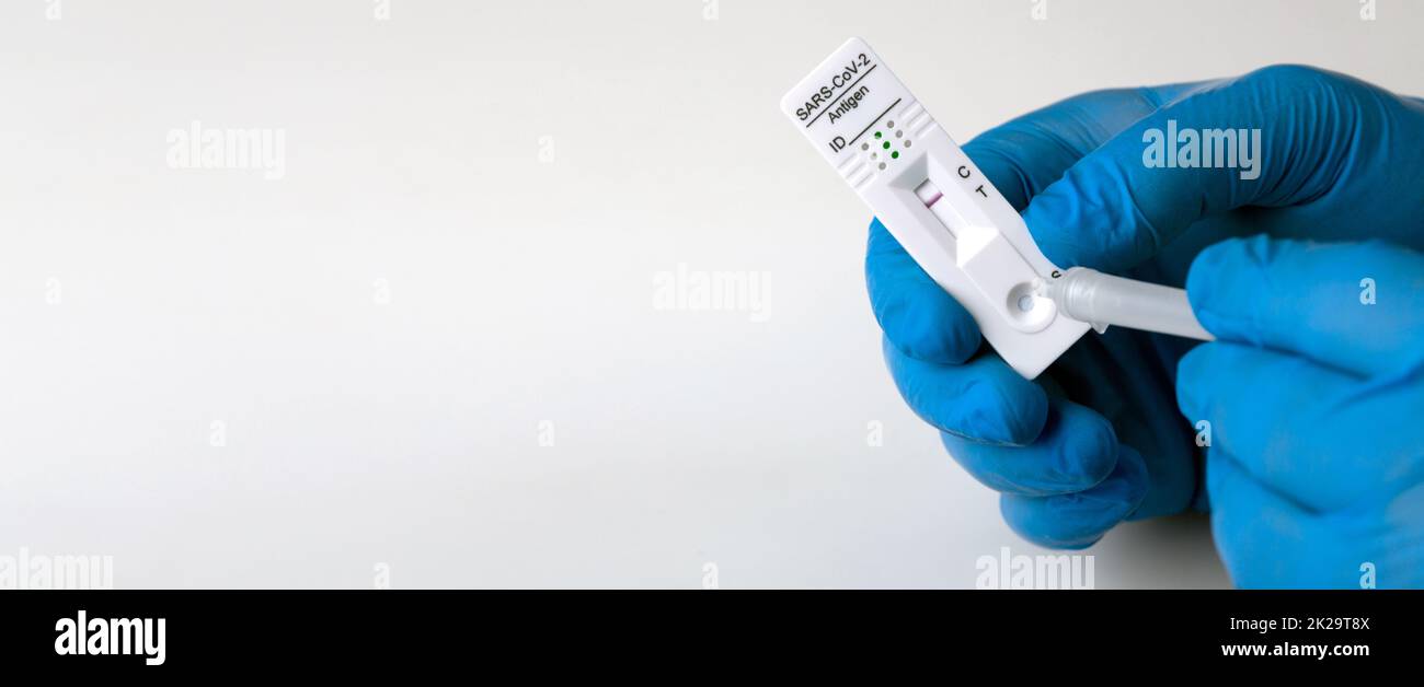 Negative test result by using rapid test device for COVID-19 Stock ...