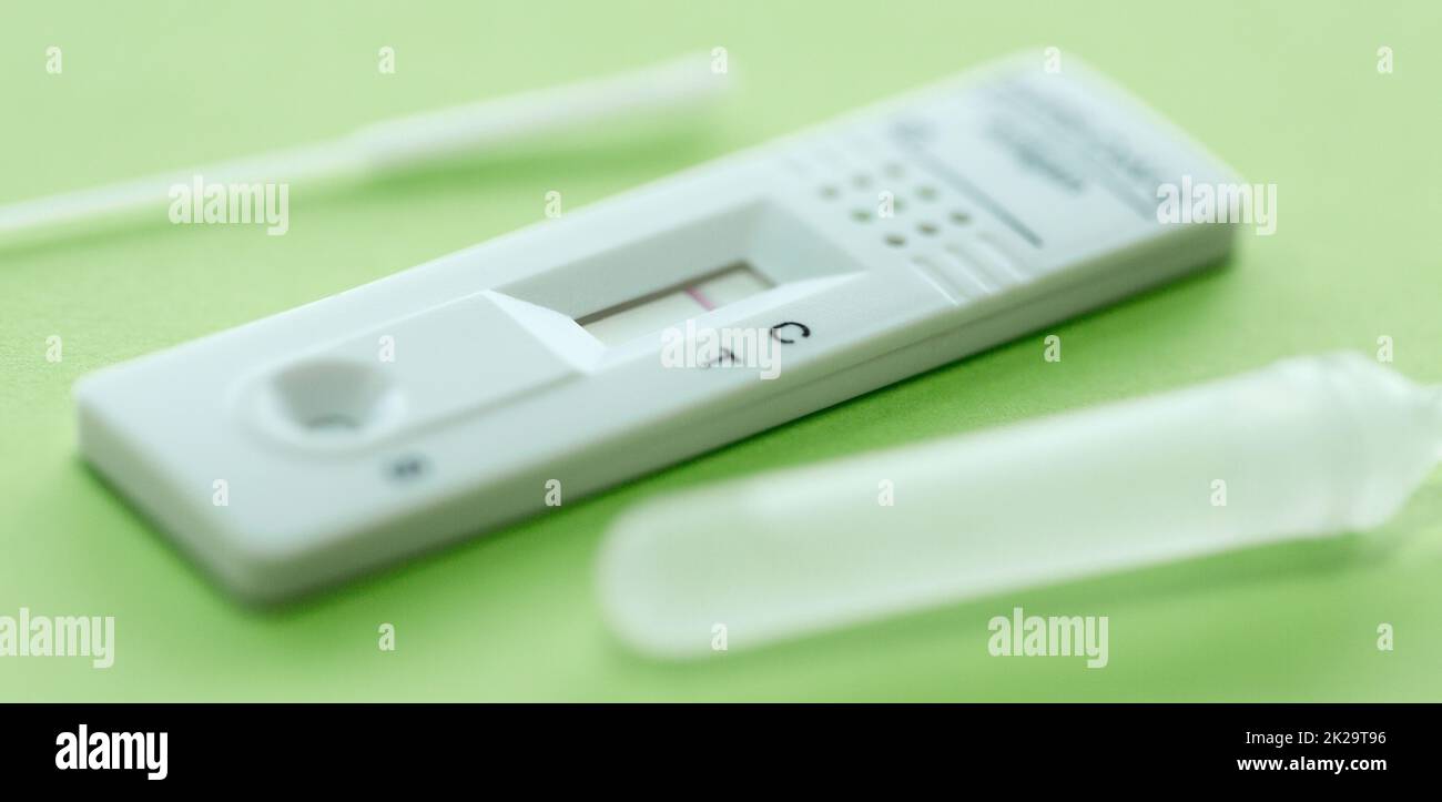 Negative test result by using rapid test device for COVID-19 Stock ...