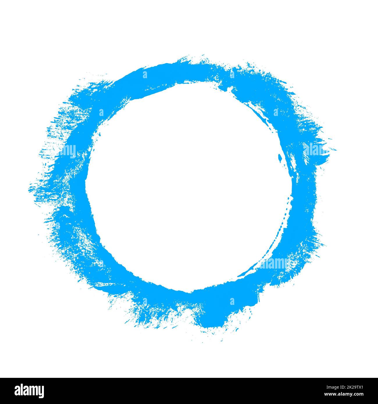 Blue sketch of hand painted circle Stock Photo - Alamy