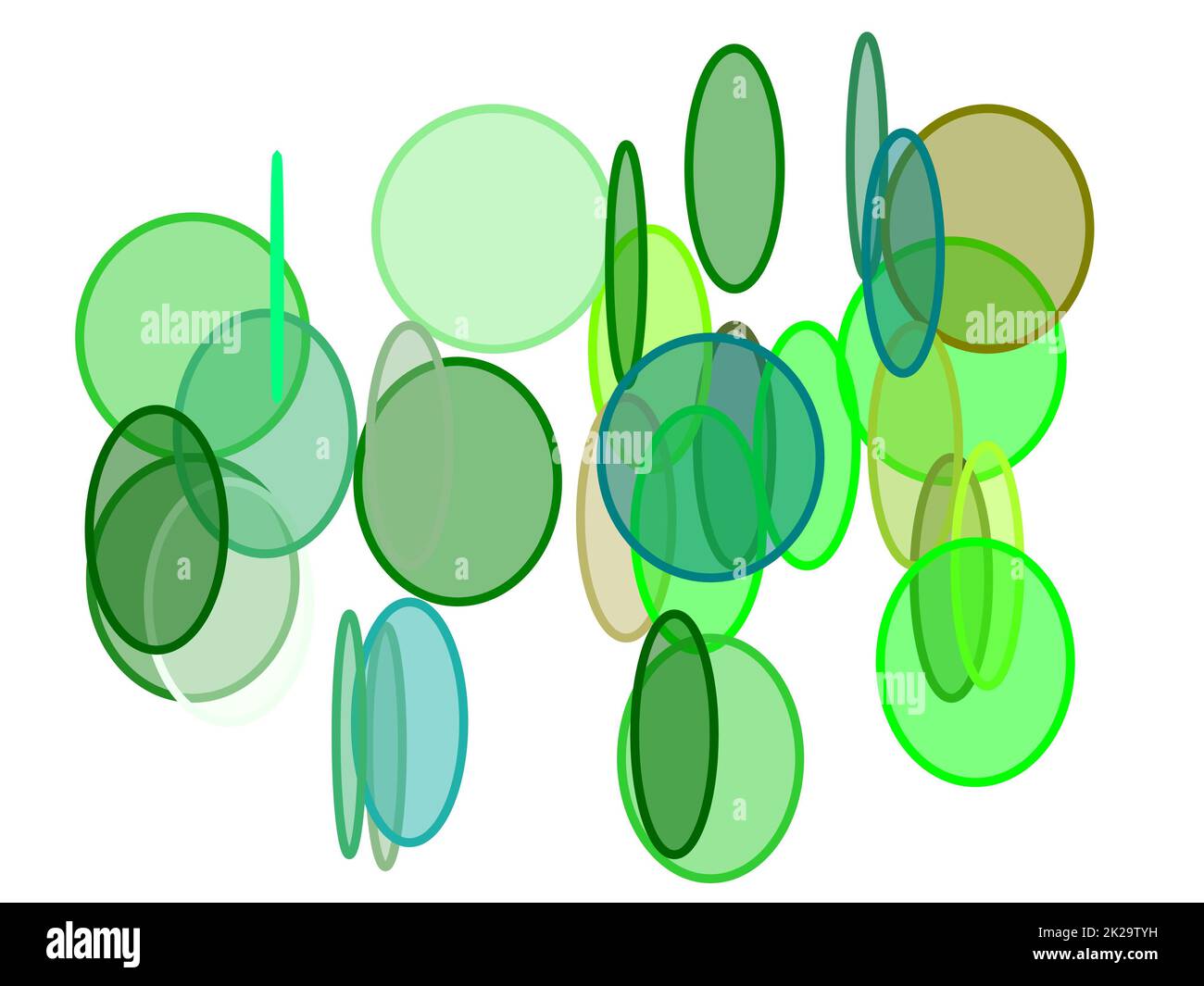 Abstract green ellipses with white background Stock Photo - Alamy