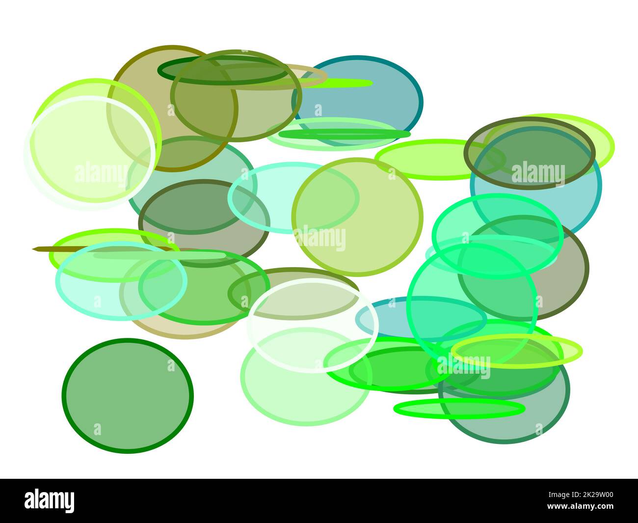 Abstract green ellipses with white background Stock Photo - Alamy