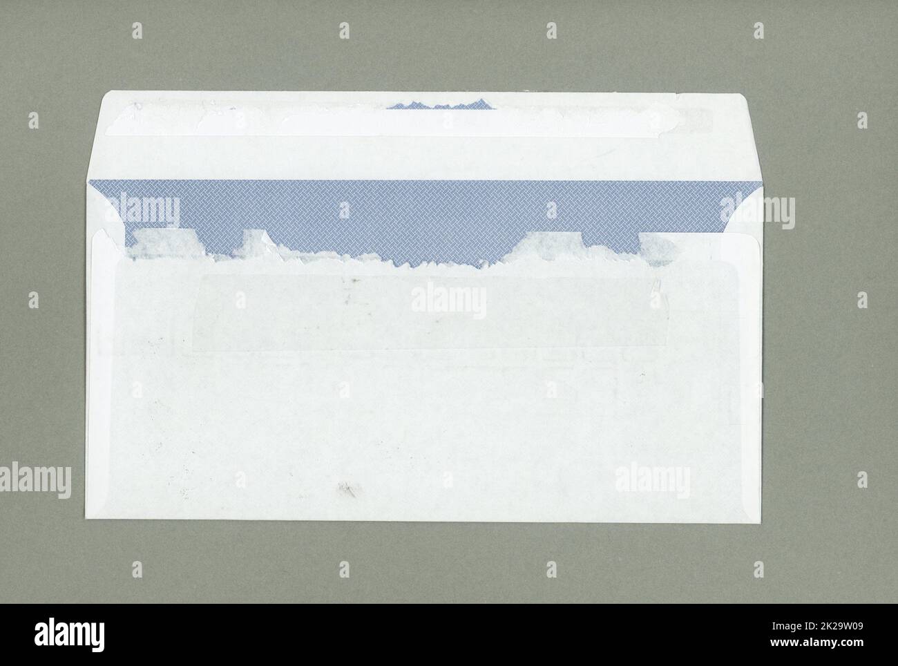 flat lay open envelope on desktop Stock Photo - Alamy