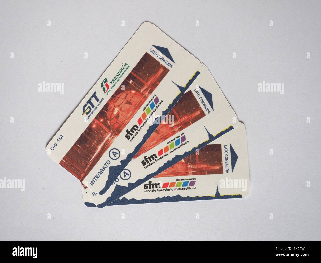 Italian local transport tickets for train bus and subway Stock Photo ...
