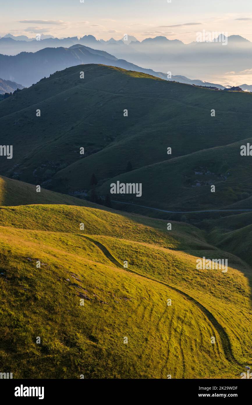 summer landscape near Monte Grappa, Northern Italy Stock Photo - Alamy