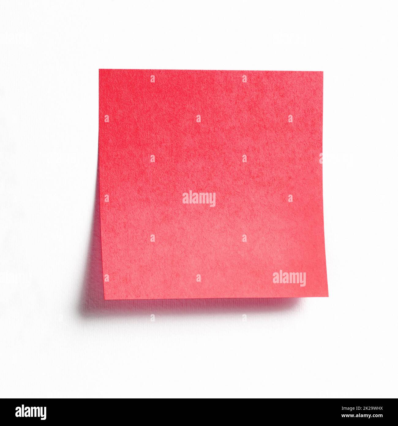 Red sticky note with copy space isolated on white background Stock ...