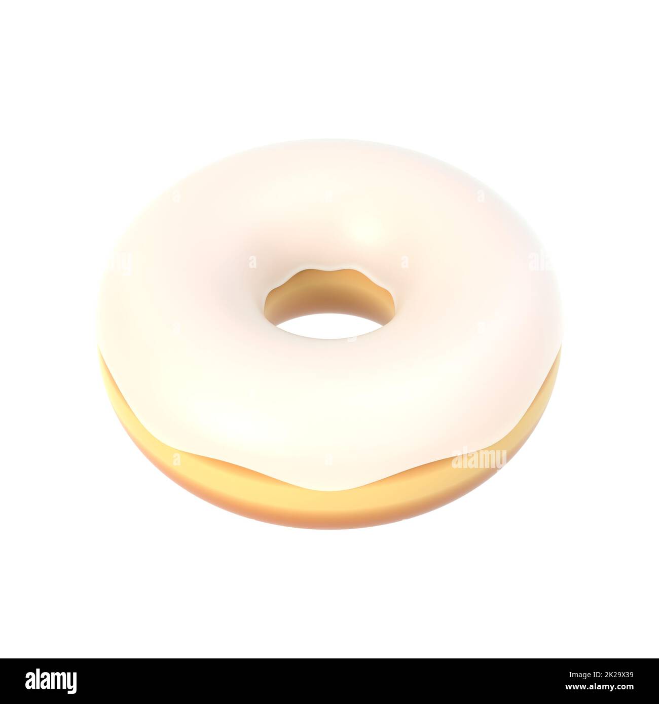 Delicious donut with vanilla icing and sprinkles Stock Photo - Alamy