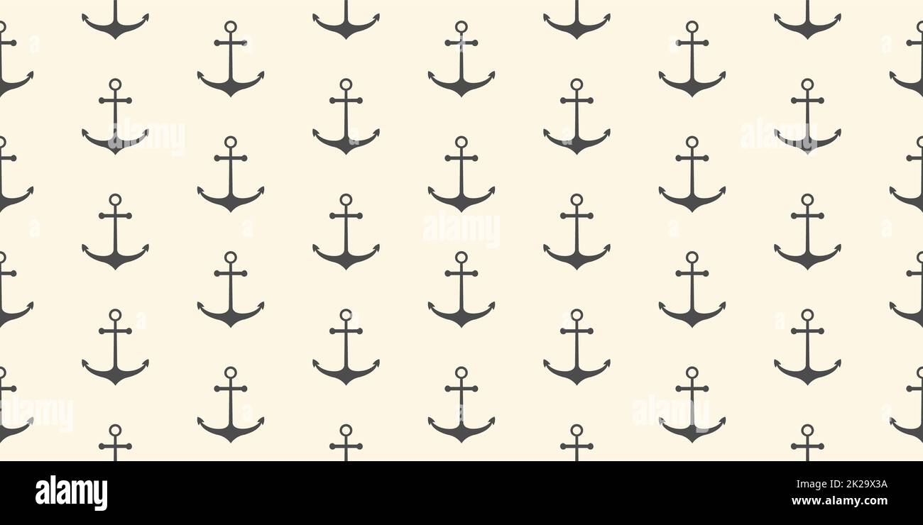 Nautical seamless pattern with geometric ship anchors Stock Photo - Alamy