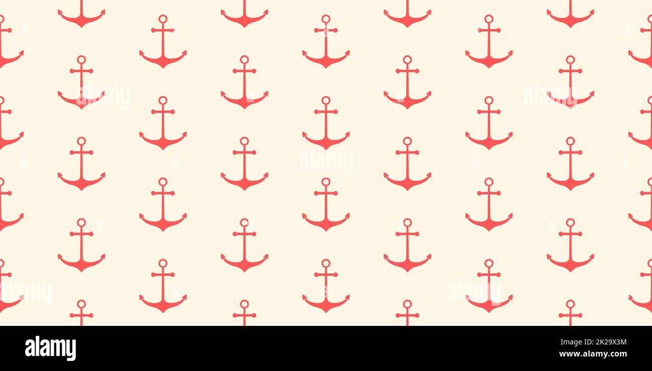 Nautical seamless pattern with geometric ship anchors Stock Photo - Alamy