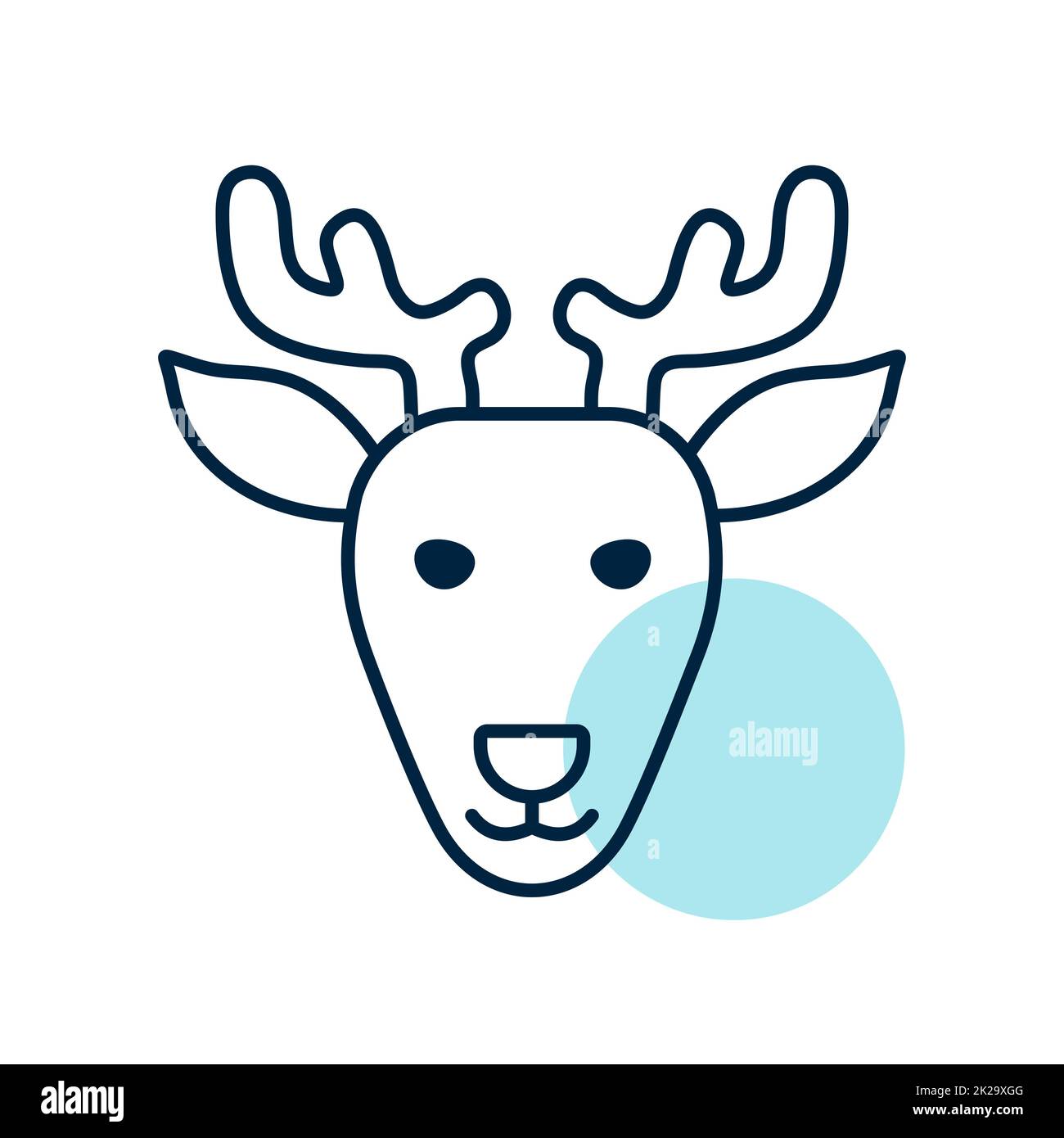 Deer icon. Animal head vector illustration Stock Photo - Alamy