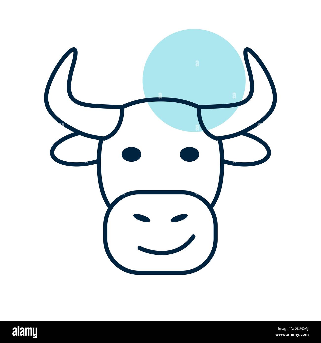 Bull icon. Farm animal vector illustration Stock Photo - Alamy